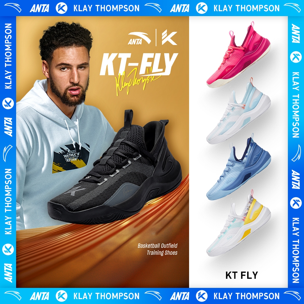 ANTA KT FLY รองเท้าบาสเก็ตบอลผู้ชาย Klay Thompson A-SHOCK รองเท้าบาสแท้ ...