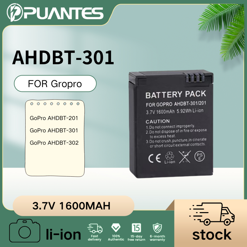 AHDBT-201 301 GoPro HD Hero3 3 GOPRO แบตเตอรี่กล้องกีฬา 3 รุ่น | Shopee Thailand