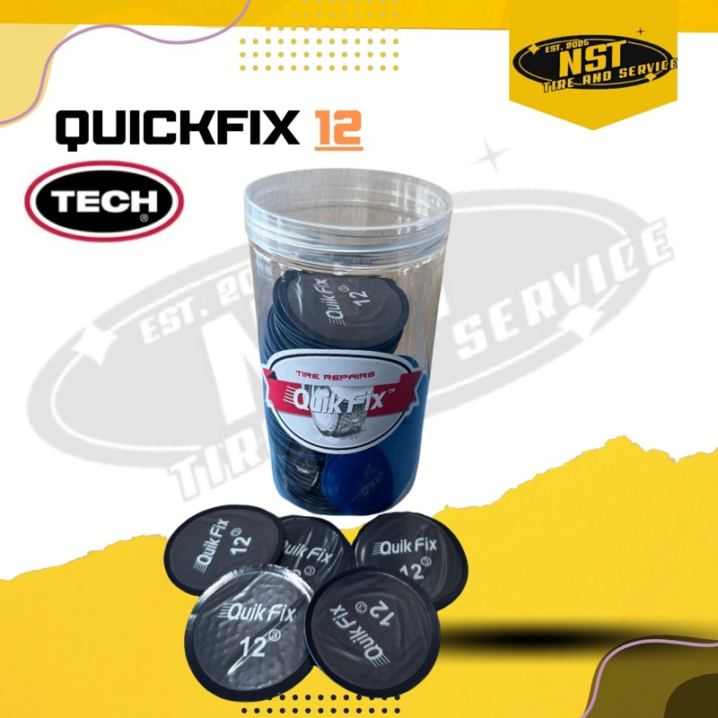 แผ่นปะยาง Quik Fix แผ่นปะยางใน Quik Fix เบอร์ 12 ขนาด 57 มม. 1 กระปุก มี 80 แผ่น แผ่นปะยางใน ...