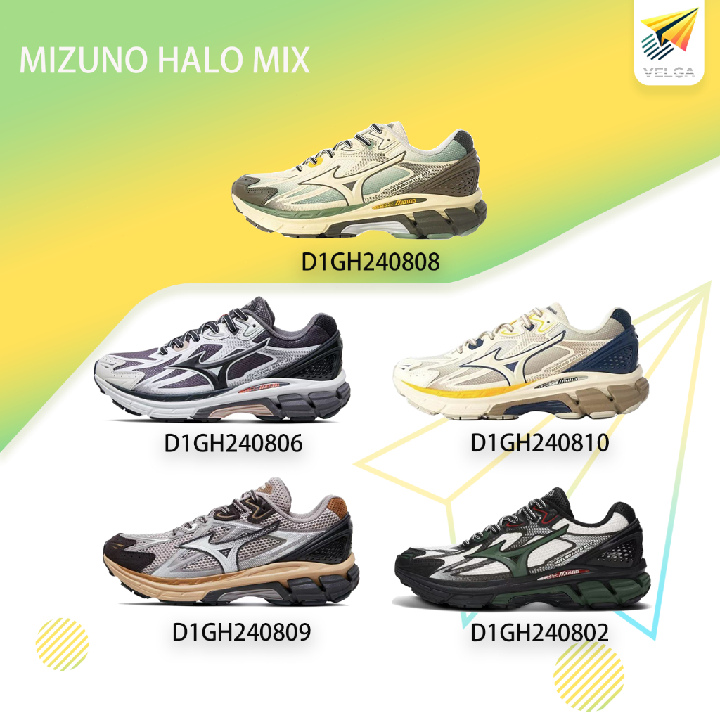 ของแท้ 100% Mizuno Halo Mix รองเท้ากีฬา D1GH240808/D1GH240810 ระบาย ...