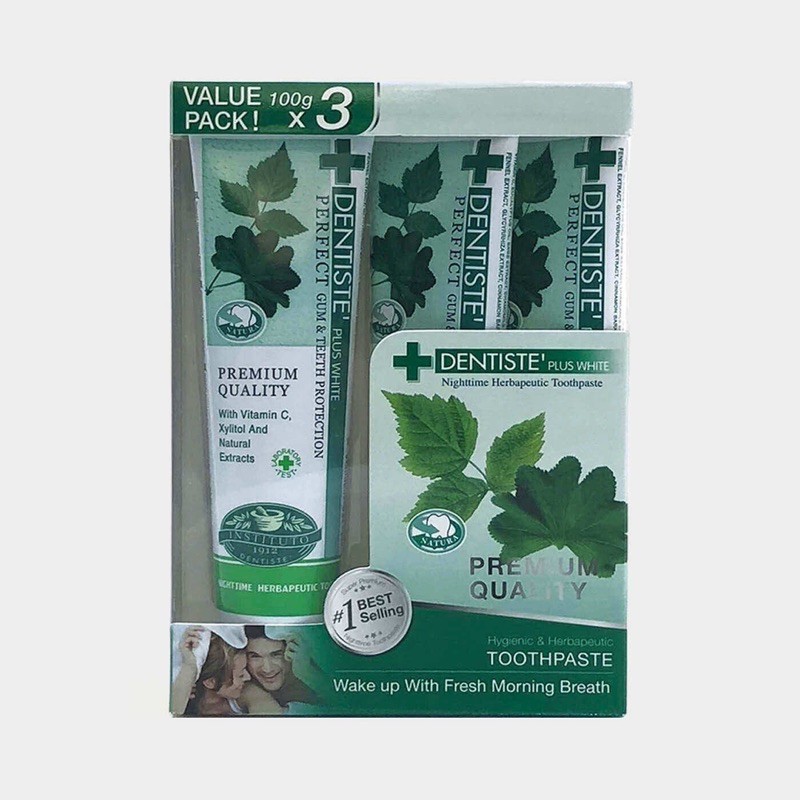 (100gx 3) DENTISTE Plus White Nighttime Toothpaste Value Pack เดนทิสเต้ ...