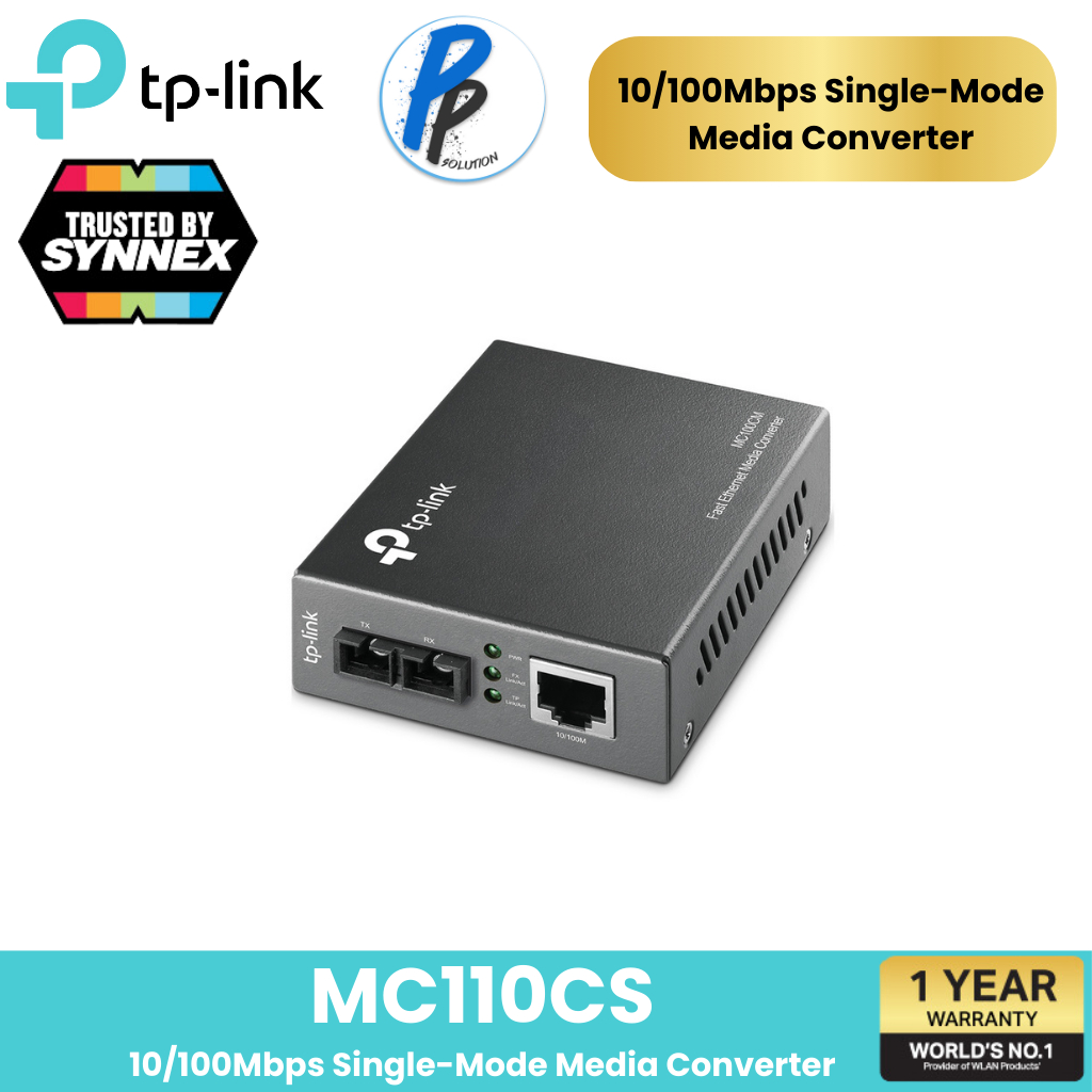 TP-LINK MC110CS 10/100Mbps Single-Mode Media Converter | Shopee Thailand