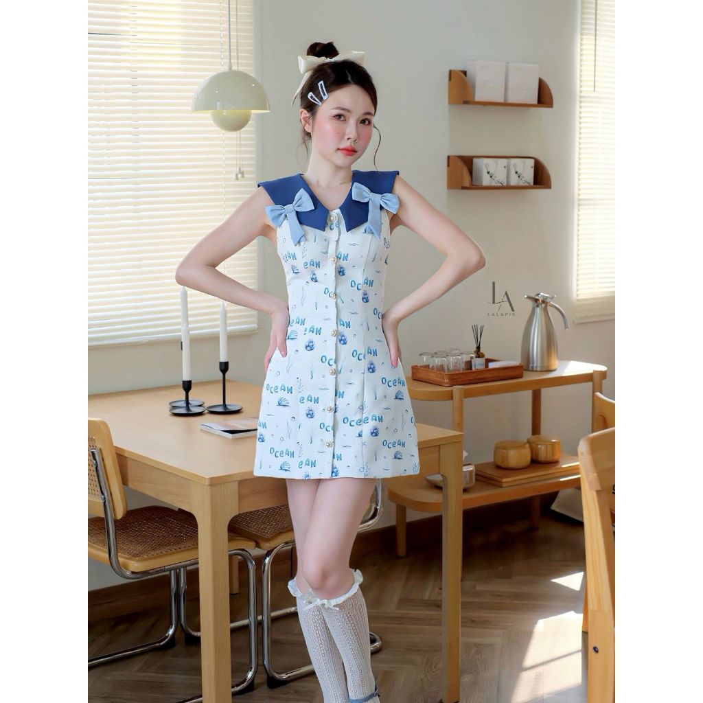 [LALAPIS] มินิเดรส โอเชียนสวีท มินิมอล (LA264) Dress | Shopee Thailand