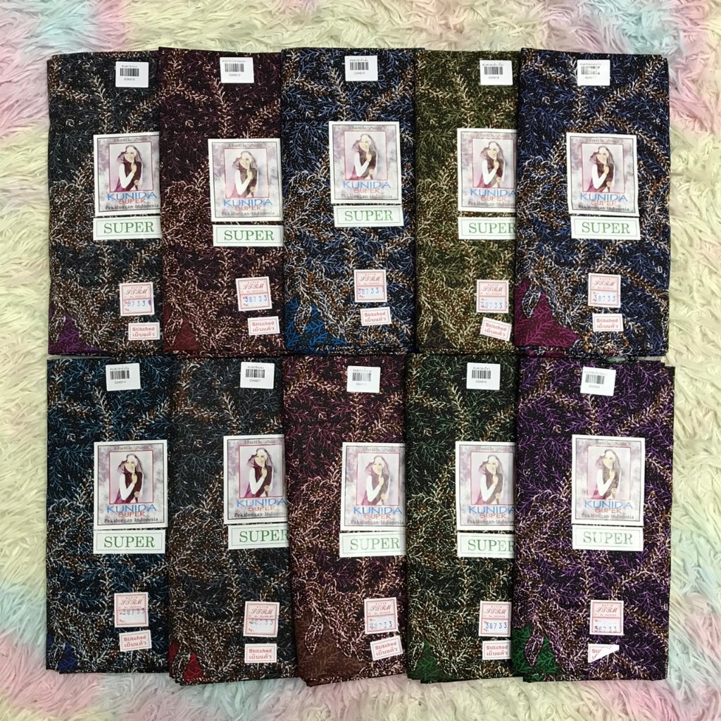 SOPHIA ผ้าถุงสตรีลายปาเต๊ะ ตรา KUNIDA SUPER (เย็บสำเร็จ) NO.38733 รหัส ...