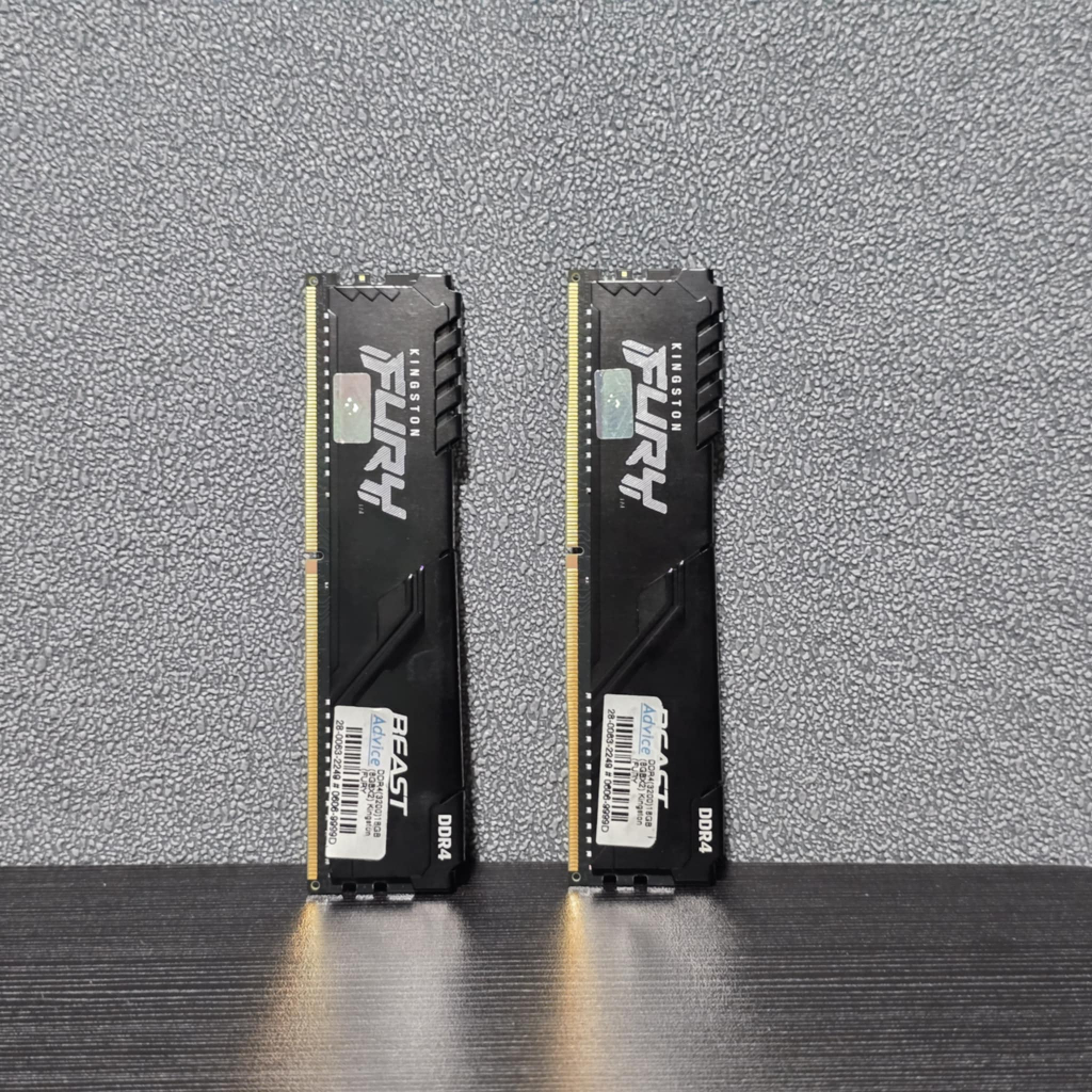 แรมพีซี RAM 16GB (8GBx2) DDR4 3200MHz (หน่วยความจำ) KINGSTON HYPER X FURY (BLACK) มือ2/ประกัน ...
