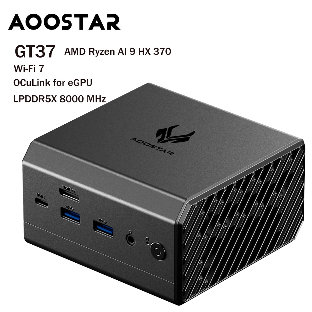 mini PC Aoostar GT37 Ryzen AI9 HX370 Zen 5 Power in Sleek Design High ...