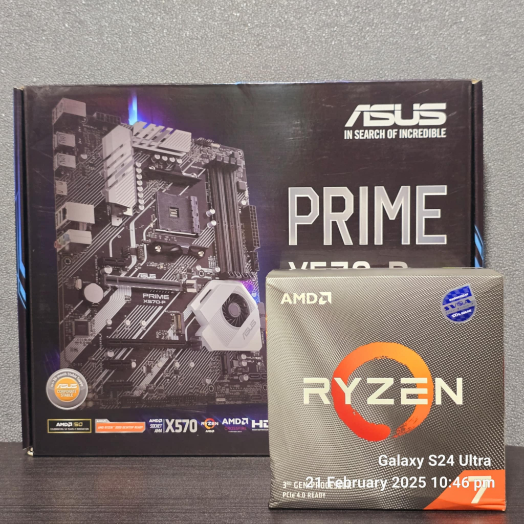 CPU AMD RYZEN 7 3700X 8C/16T + ASUS PRIME X570 -P/CSM DDR4 (AM4) (ATX ...