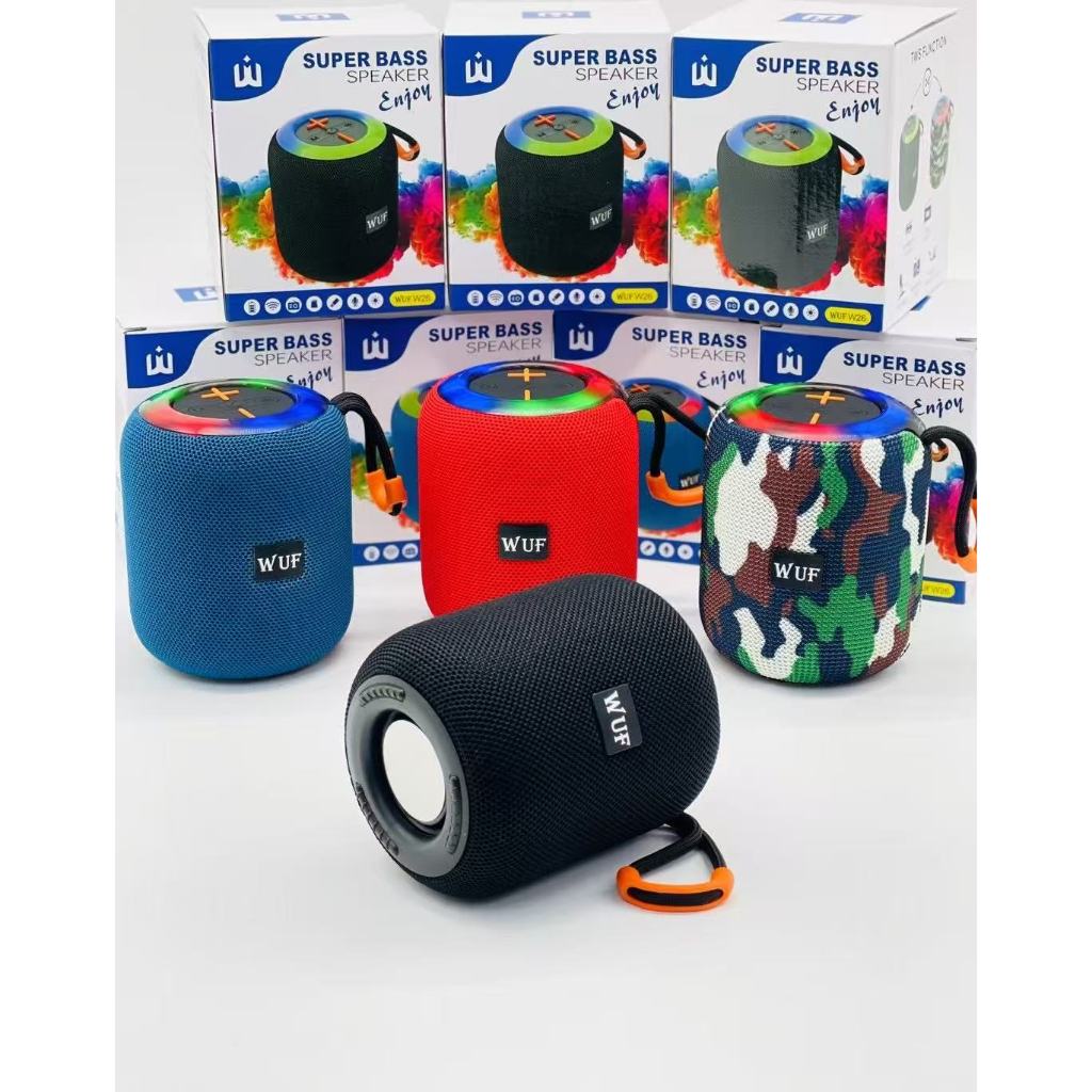 WUF-W26 Speaker ลำโพงบลูทูธ ลำโพงไร้สาย มีไฟ LED เสียงได้ เสียงดัง ...