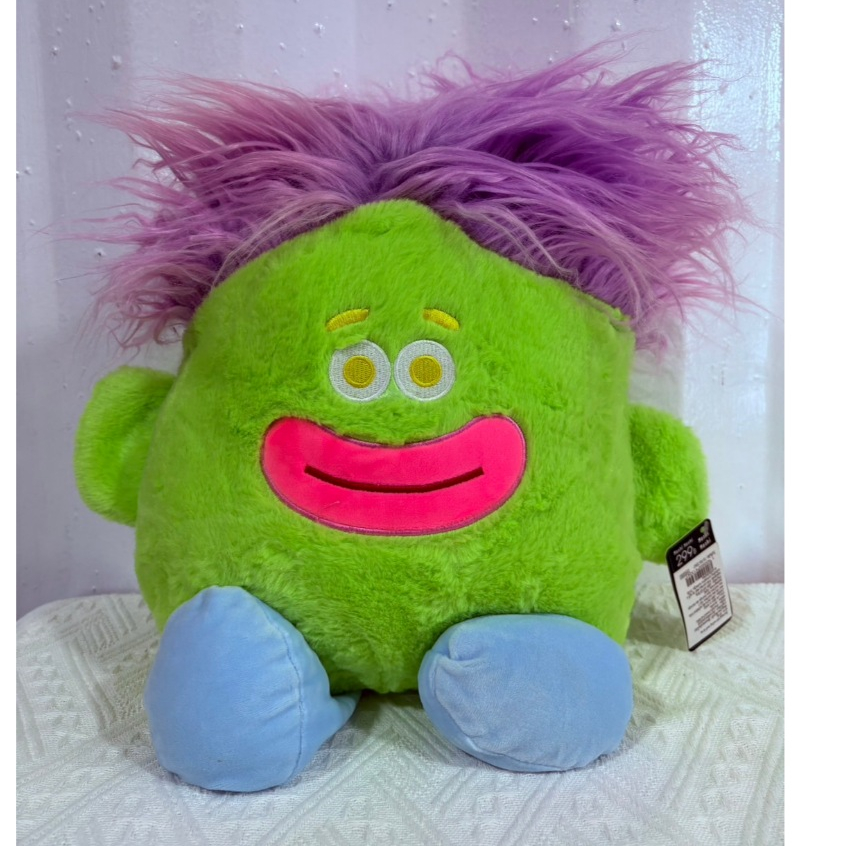 Moshi Moshi ตุ๊กตาขนฟู 009 คนหัวฟู สีเขียวม่วง ขนาด 30 ซม. | Shopee ...