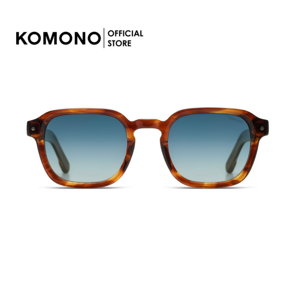 Komono Knox Bourbon แว่นกันแดด ทรงสี่เหลี่ยมคลาสสิก สีน้ำตาลลายกระ | Shopee Thailand