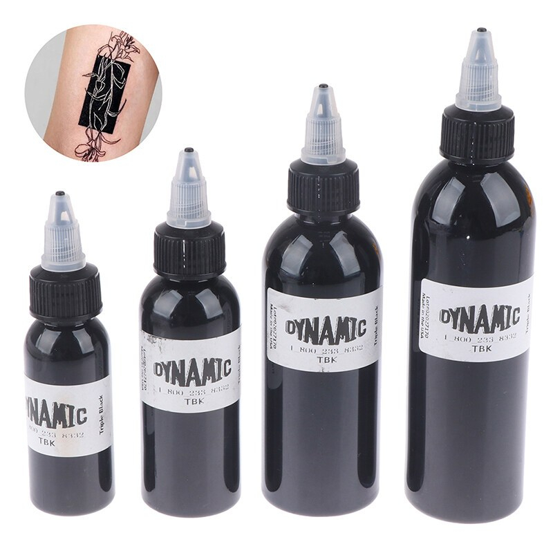 DYNAMIC 240ML Tattoo Ink สีดำสามชั้น หมึกสัก ถาวรศิลปะรอยสักกับถ้วยหมึก ...