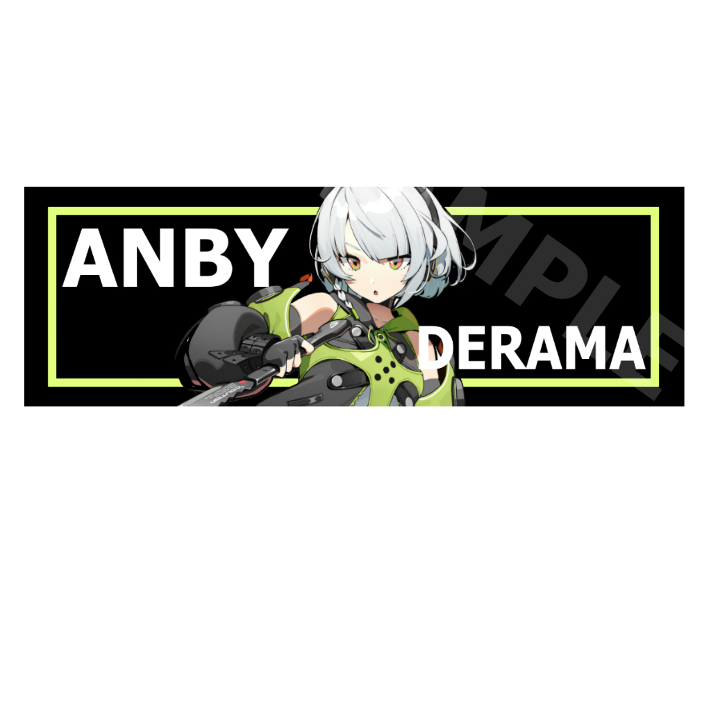 Anby Zenless Zone Zero สติ๊กเกอร์ 2 แผ่น Slap Stickers Anby Demara ...