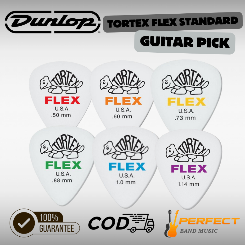ปิ๊กกีตาร์ Jim Dunlop TORTEX FLEX STANDARD Guitar Pick | Shopee Thailand