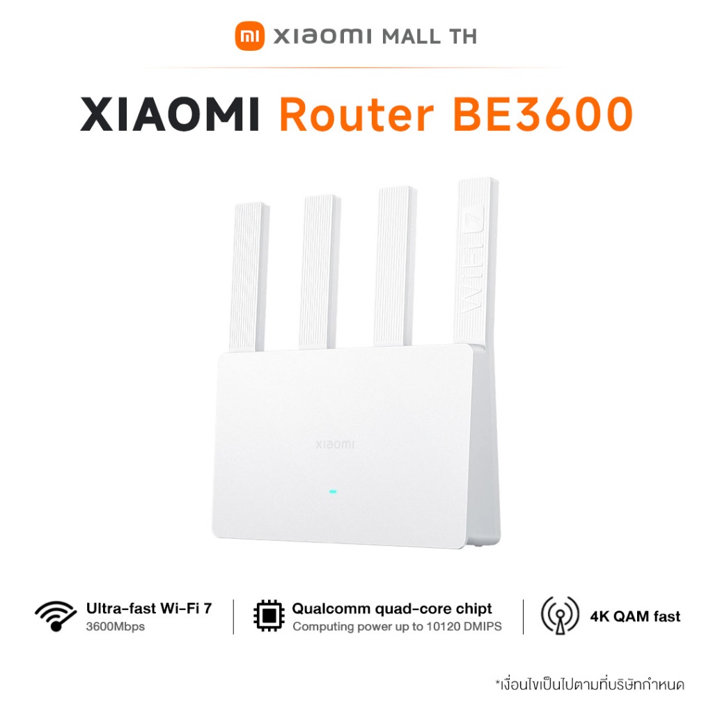Xiaomi Router BE3600 Wifi 7 Router|เพิ่มประสิทธิภาพการเชื่อมต่อ Wi-Fi ...