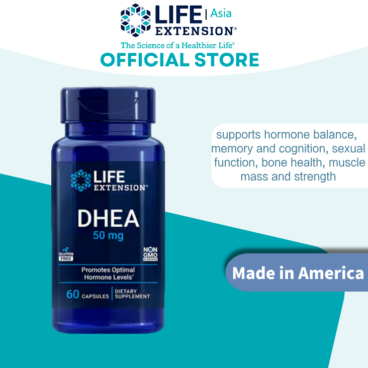 Life Extension DHEA Dehydroepiandrosterone 50 mg, 60 capsules | Shopee Thailand