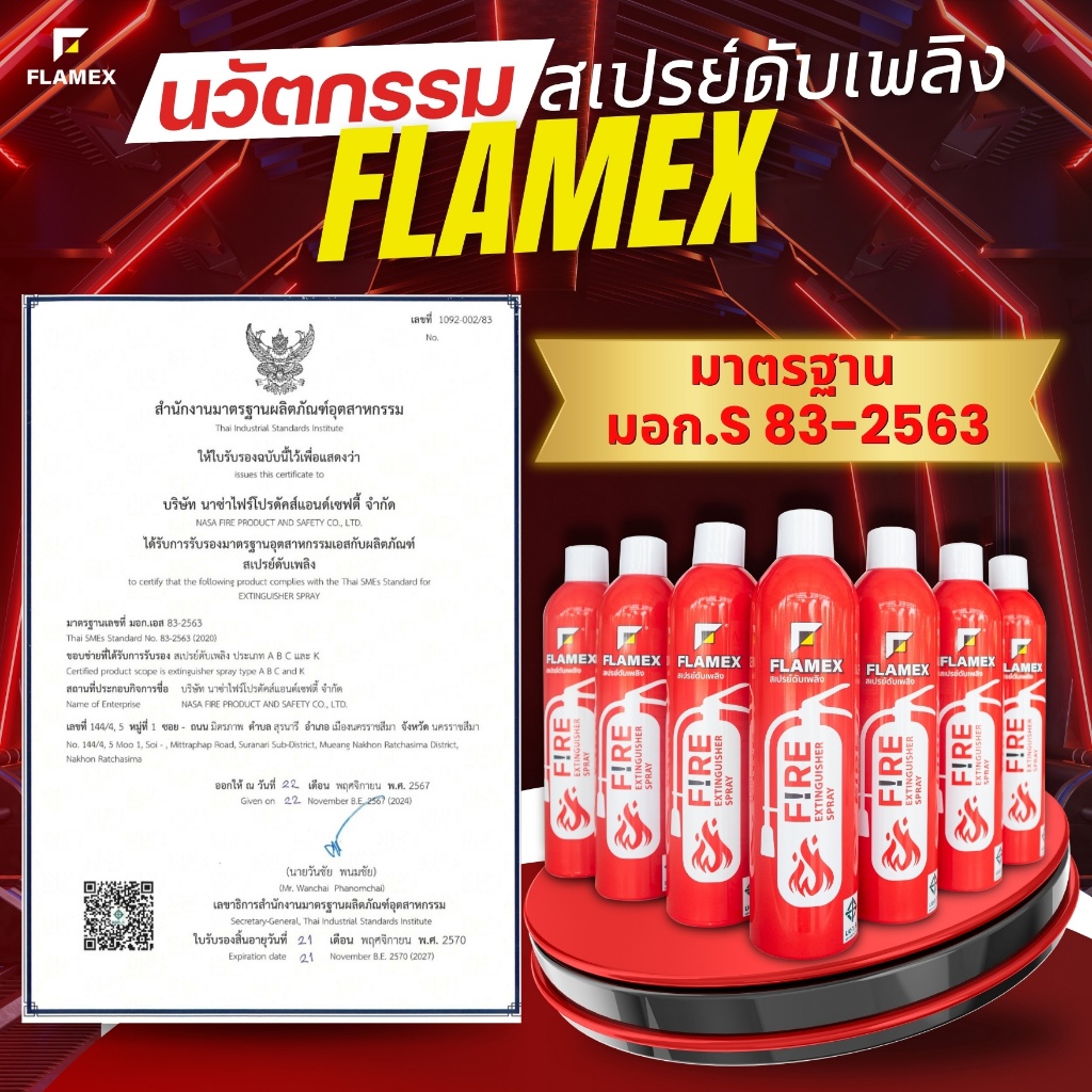 สเปรย์ดับเพลิง Flamex (fire extinguisher spray) | Shopee Thailand