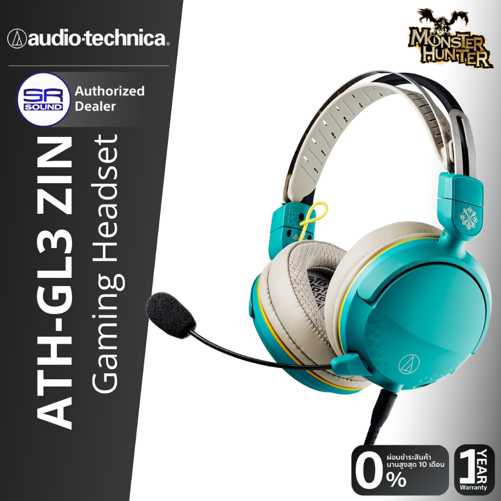(ส่งฟรี/ผ่อน0%) AUDIO TECHNICA ATH-GL3 ZIN Gaming Headset หูฟังเกมมิ่ง ...