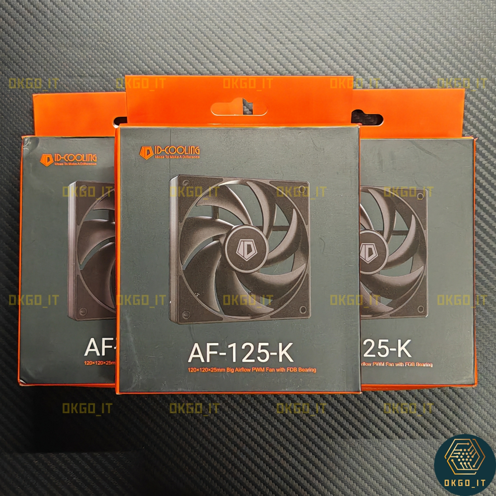 พัดลมเคส ID-Cooling AF-125 สีดำ 120mm. 2,000RPM (มือสอง) | Shopee Thailand