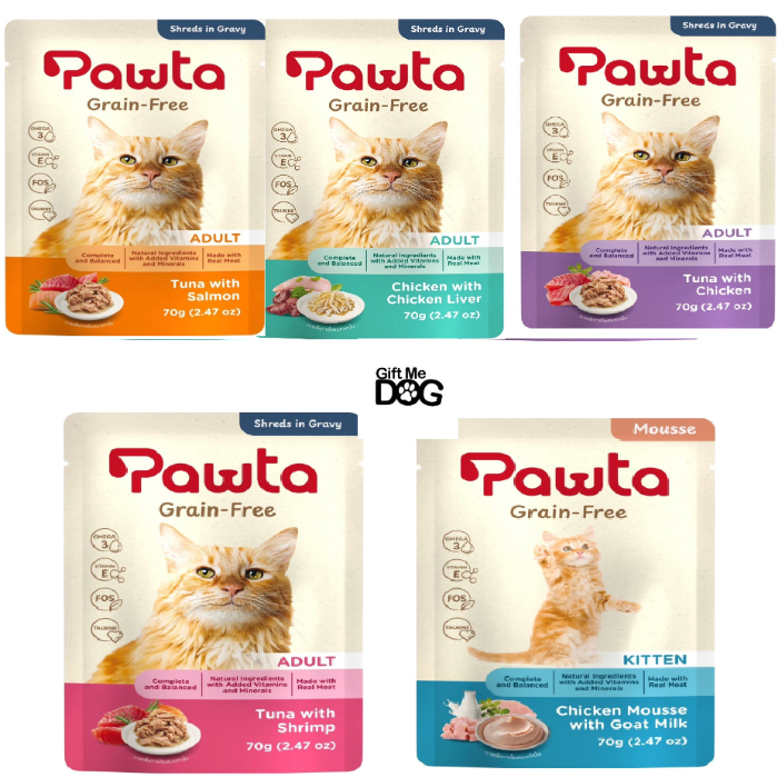 1โหล/12ซอง Pawta พอวต้า อาหารแมวชนิดเปียกแบบซอง เหมาะสำหรับลูกแมวและแมว ...