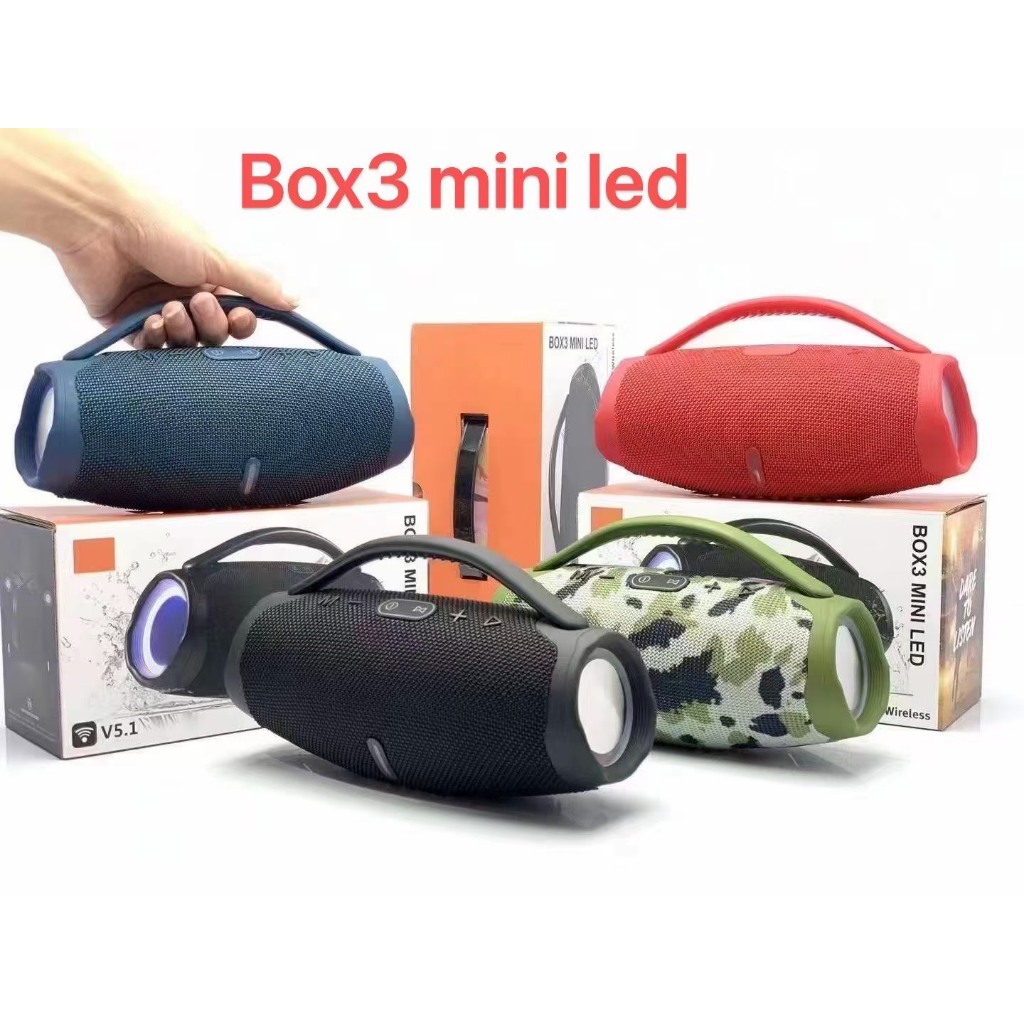 Box3 mini led Bluetooth ลำโพงบลูทูธ ไร้สายกันน้ำได้ ใช้งานได้ยาวๆhuhu_studio | Shopee Thailand