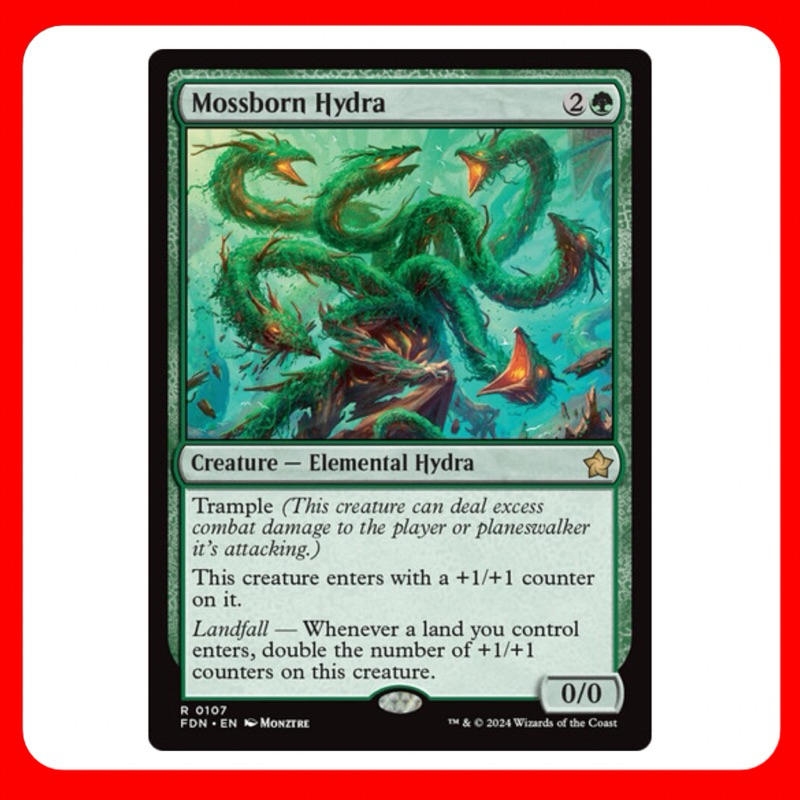 [MTG] Mossborn Hydra [FDN] [GREEN] [RARE] [NORMAL] [ENG] (การ์ดเมจิค / Magic the Gathering) [EDH ...