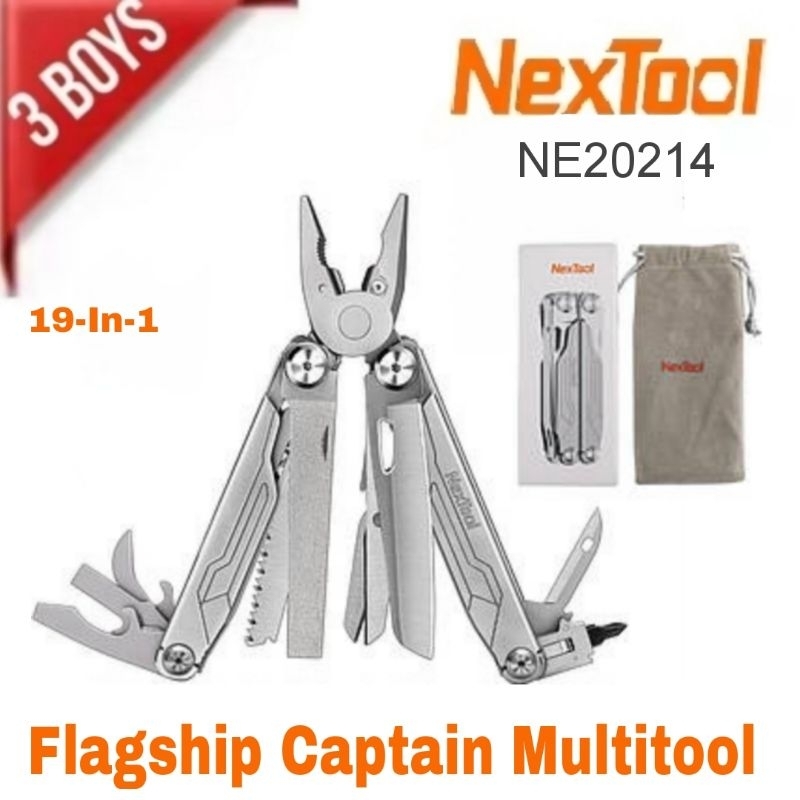 พร้อมส่ง🇹🇭 NexTool Flagship Captain Multitool 19 Functions ชิ้นงานหลัก lock ได้ เปิดชิ้นงานได้ ...