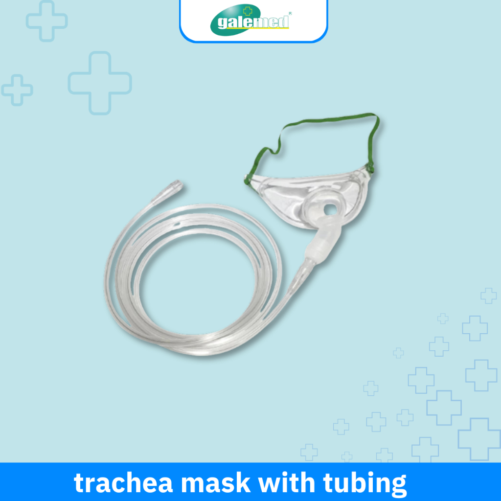 Galemed trachea mask with tubing หน้ากากให้ออกซิเจน แบบครอบคอ พร้อมสาย ...