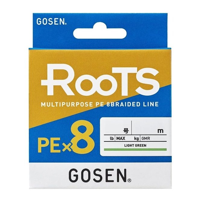 GOSEN Roots PE×8 โมโนฟิลาเมนต์ สีเขียวอ่อน 150m 1 / 200m 1.5 อุปกรณ์ตก ...