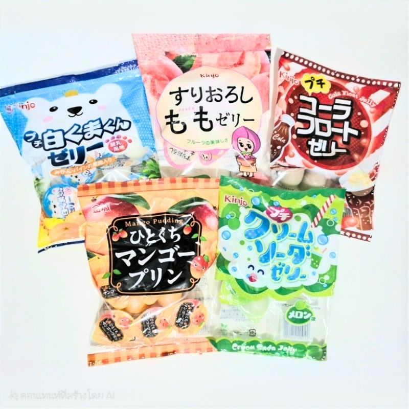 Kinjo Pudding Jelly คินโจ เยลลี่ พุดดิ้ง หลากรส จากญี่ปุ่น (1ถุง=16g×7 ...