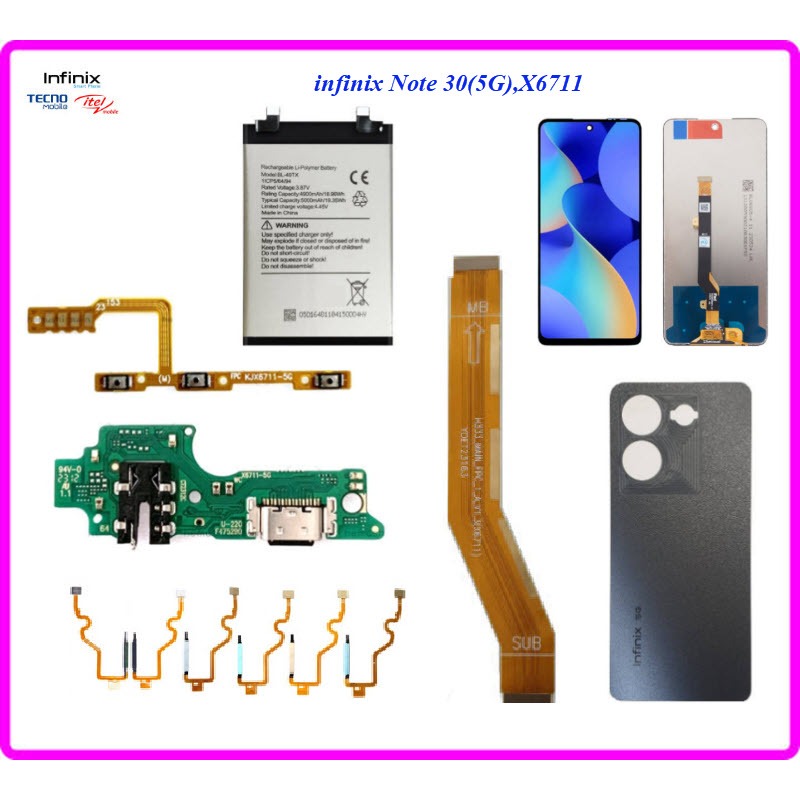 อะไหล่ สายแพร infinix Note 30(5G),X6711,ฝาหลัง,แบตเตอรี่,หน้าจอ LCD ...