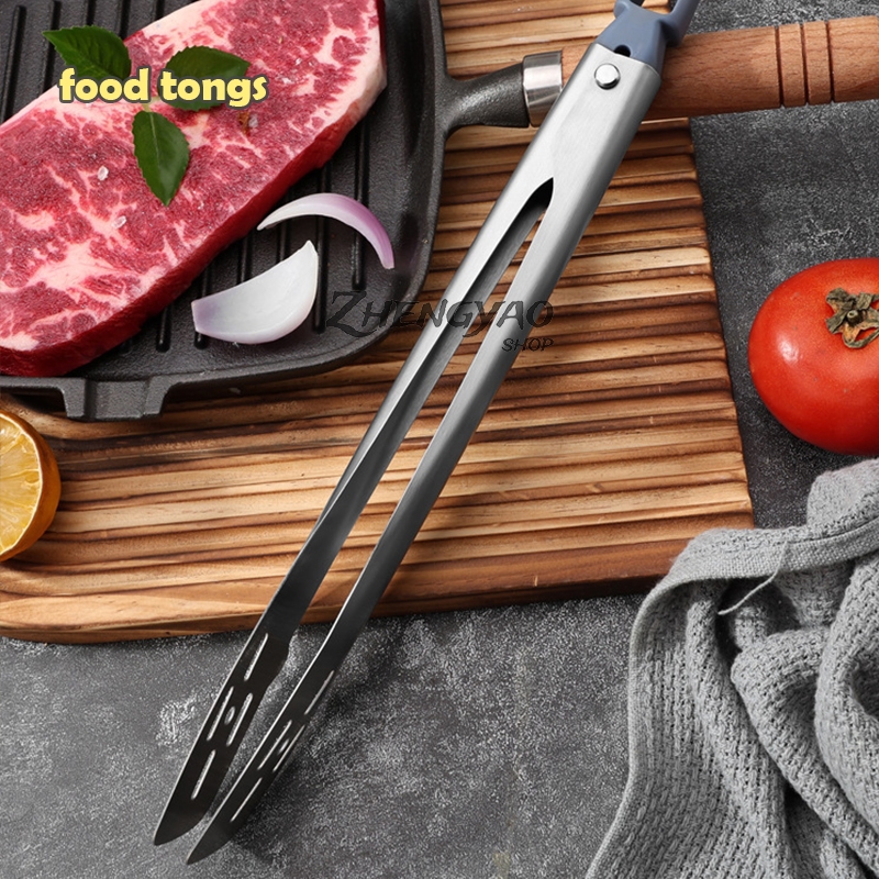 ที่คีบอาหาร คีบบาร์บีคิว ที่คีบจับอาหารปลายมน ตัวคีบสแตนเลส 304 กันความ ...