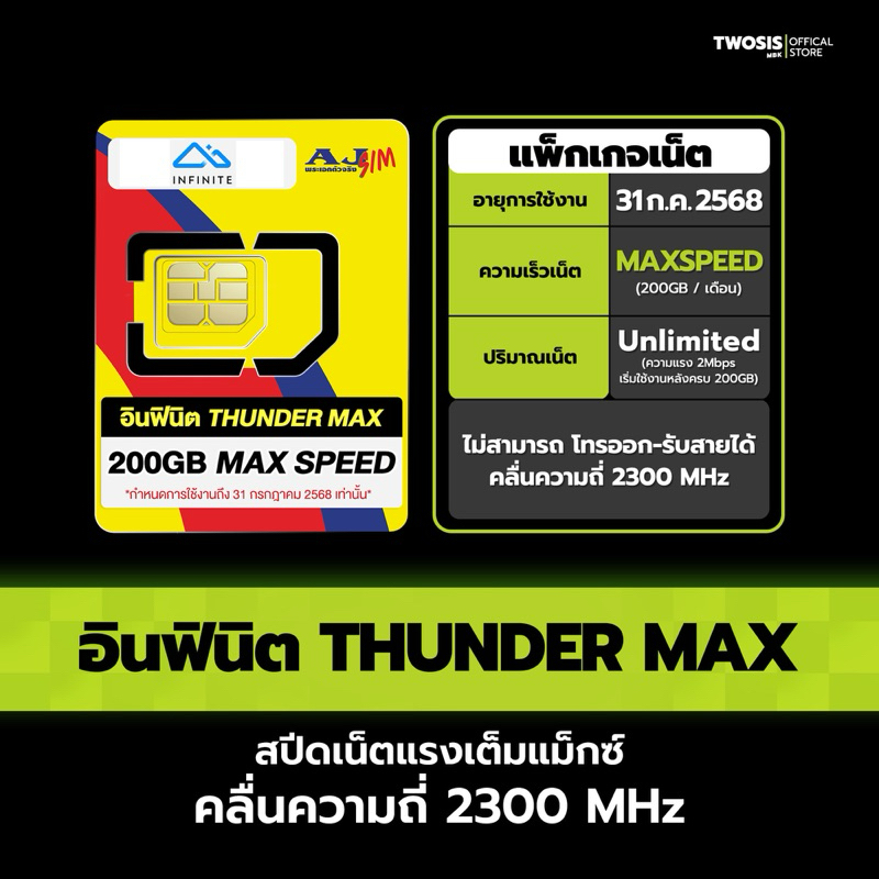 Infinite Sim 200gb Maxspeed/เดือน ใช้เน็ตได้อย่างเดียว สำคัญ! โปรดเช็คพื้นที่ก่อนสั่งซื้อ ...