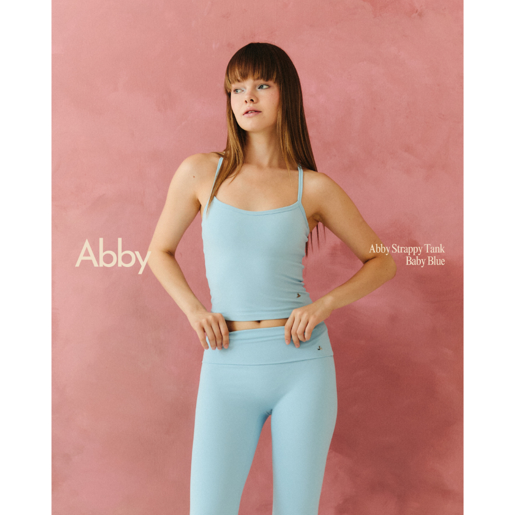 when.we.stretch - Abby Strappy Tank เสื้ออกกำลังกายผ้าอย่างดี พร้อม ...