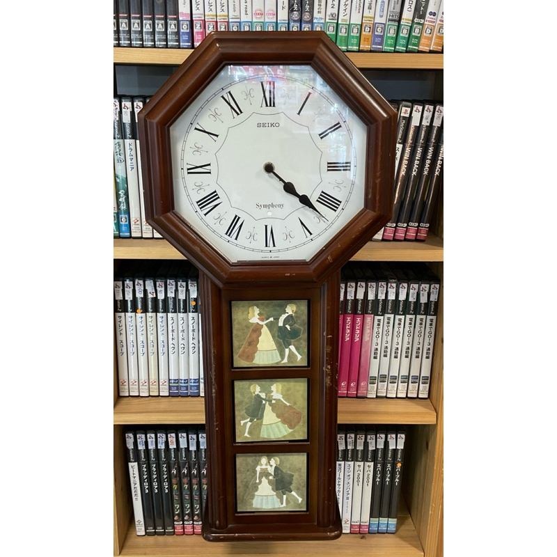 [นาฬิกามือสองญี่ปุ่น] #W17 นาฬิกาแขวนไม้ SEIKO RE503B made in Japan จอ ...