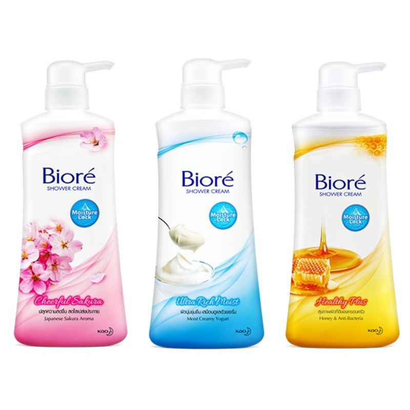 🌟 พร้อมส่ง 🌟Biore Shower Cream ครีมอาบน้ำ บิโอเร ขวดปั้ม 550มล. ...