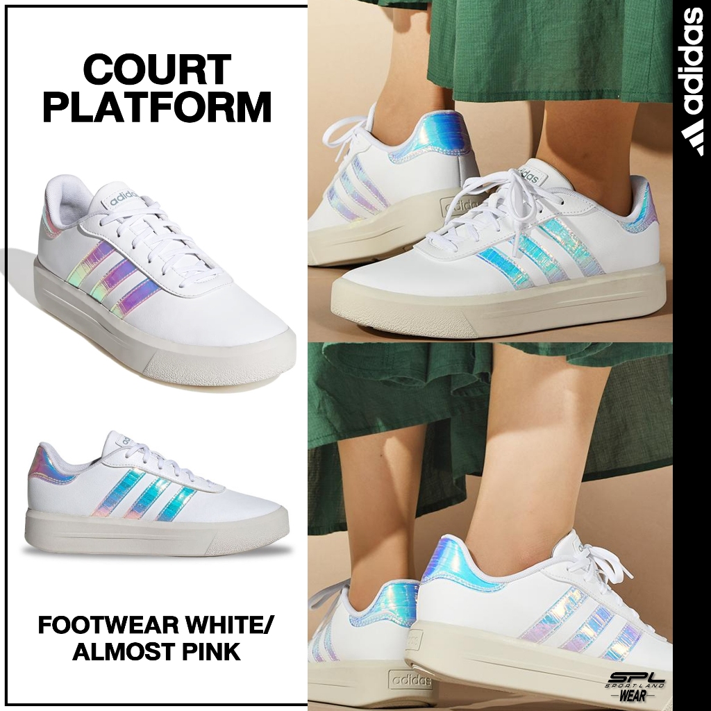 Adidas อาดิดาส รองเท้าผ้าใบ รองเท้าแฟชั่น W Court Platform IG8606 (2000 ...