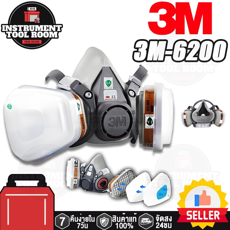 3M หน้ากากกันสารเคมี รุ่น 6200,เครื่องช่วยหายใจทางเคม,หน้ากากสเปรย์ ...