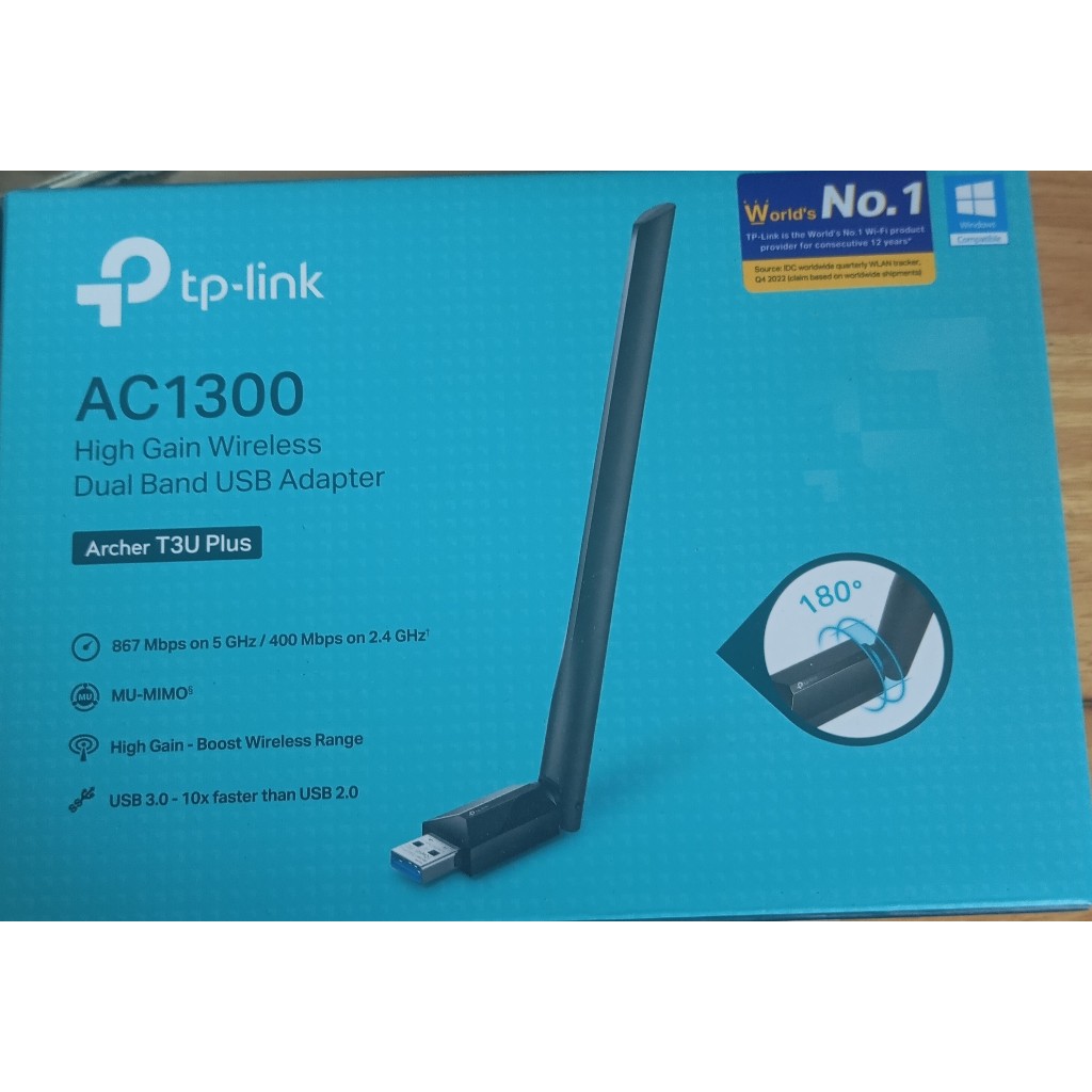 Archer T3U Plus AC1300 Wireless Dual Band USB Adapter | Shopee Thailand