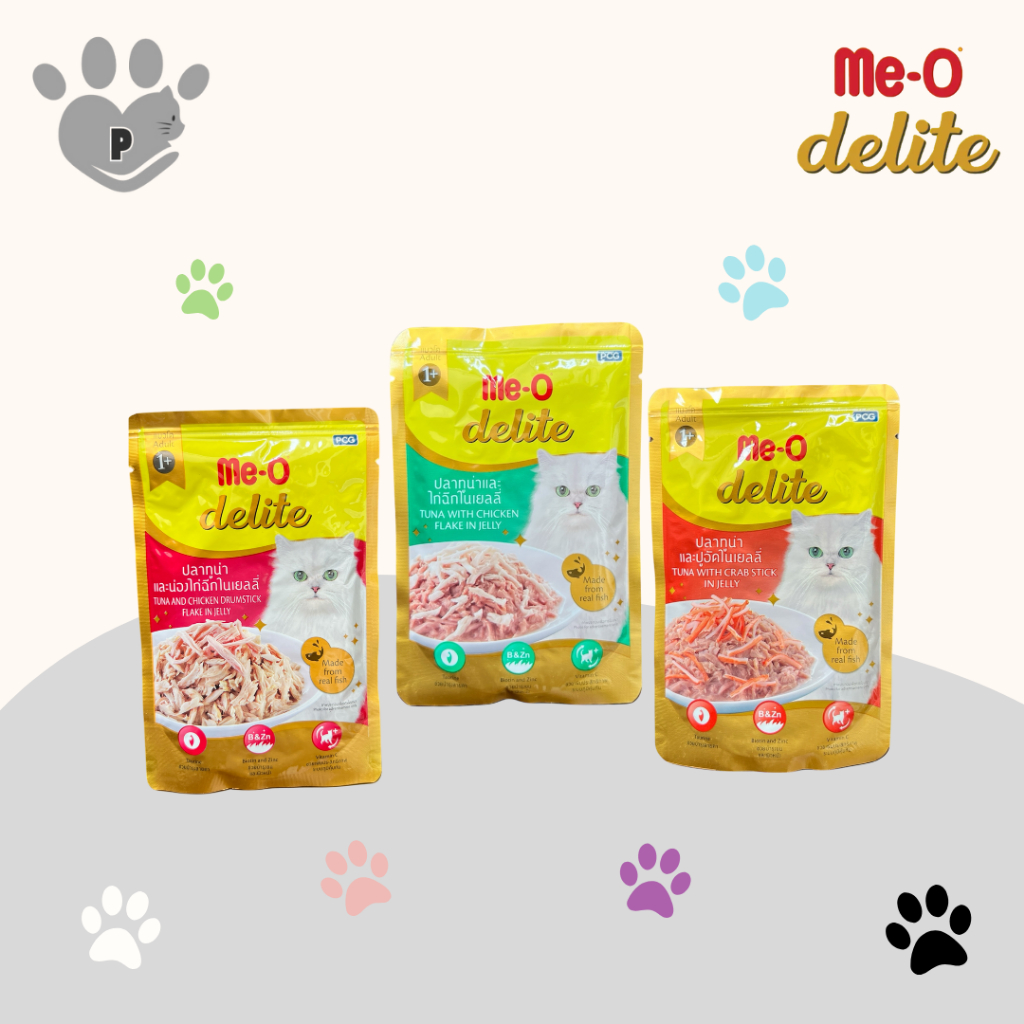 [ยกโหล] Me-O Delite อาหารเปียกแมว มีโอ ดีไลท์ 70 g. | Shopee Thailand