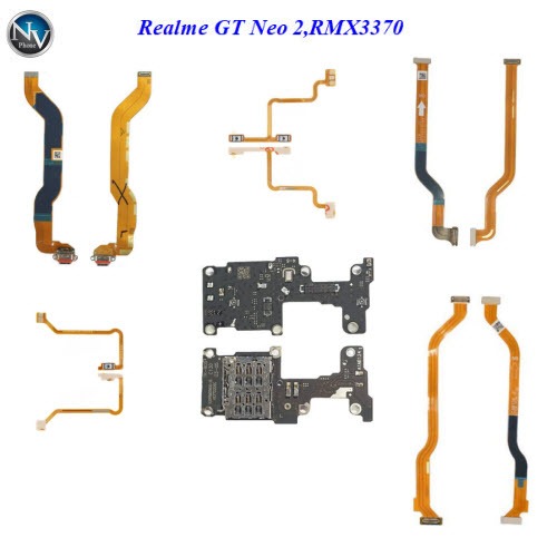 สายแพรรวมชุดอะไหล่ Realme GT Neo 2,RMX3370แพรต่อบอร์ด,แพรต่อจอ,แพรก้น ...