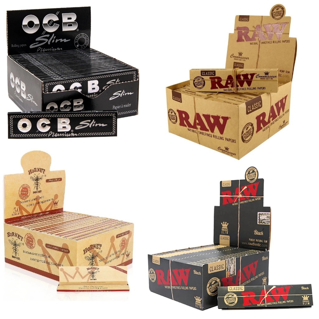 มาใหม่! พร้อมส่ง! ยกกล่อง กระดาษโรล RAW Hornet OCB 24/50 เล่ม 78mm ...