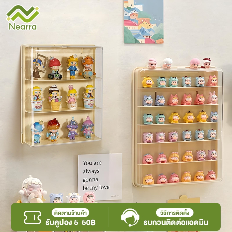 Nearra กล่องเก็บแสดง, เฟรมอะแคริลิก ผูกกำแพง, โปร่งใส กันฝุ่น, บลังค์ ...