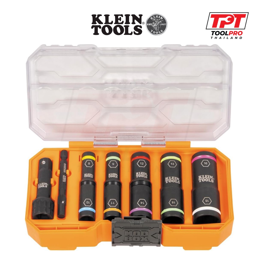 Klein Tools ชุดเครื่องมือ KNECT Flip-10 Heavy Duty Flip Impact Socket ...