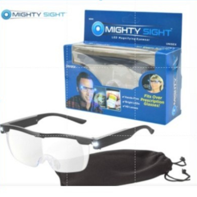 Mighty sight glasses แว่นขยายไร้มือจับ-LED-1 กล่องบรรจุ แว่น Mighty ...