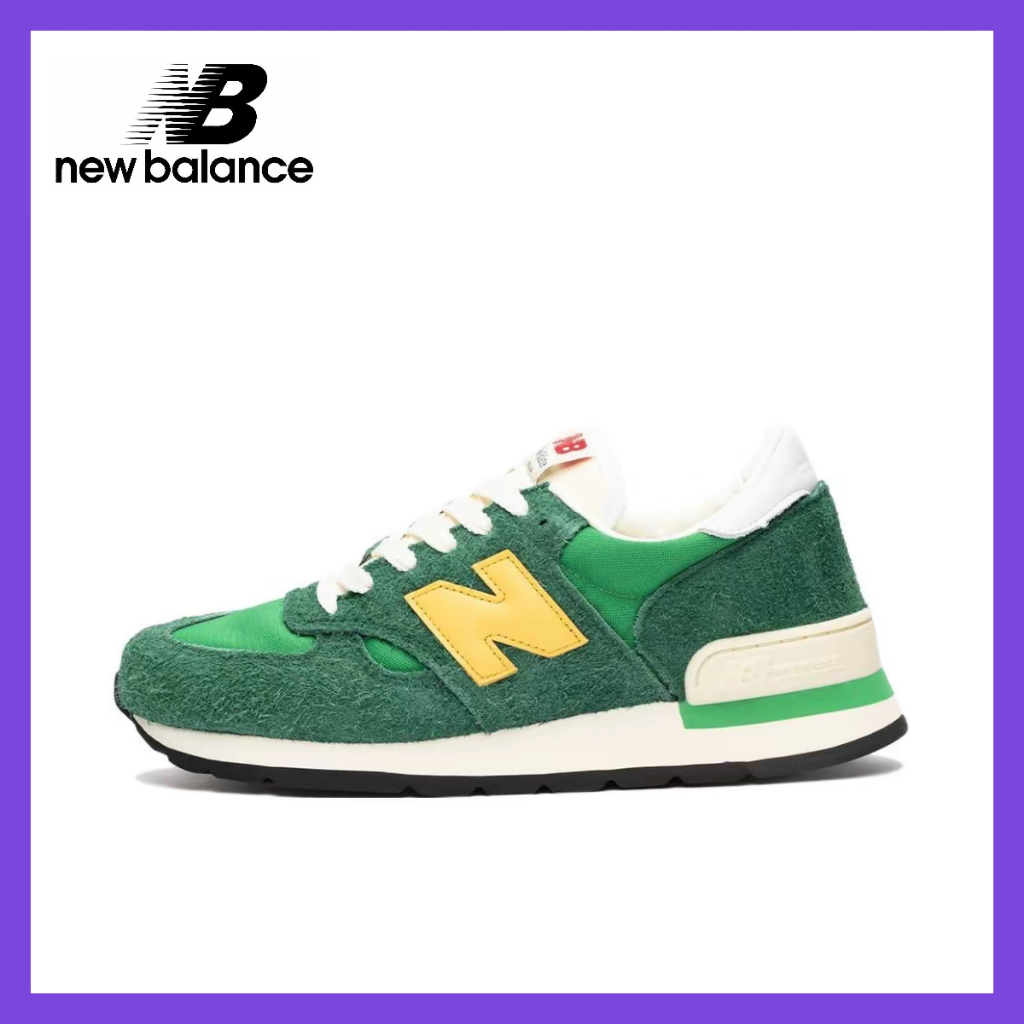 New Balance NB 990 V1 รองเท้าผ้าใบสไตล์เรโทร รองเท้าวิ่งสีเขียว สำหรับ ...