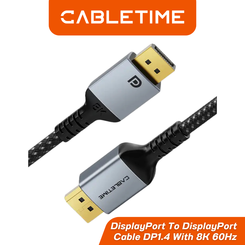 Cabletime CD11 DisplayPort To DisplayPort Cable DP1.4 8K 60Hz สาย ...