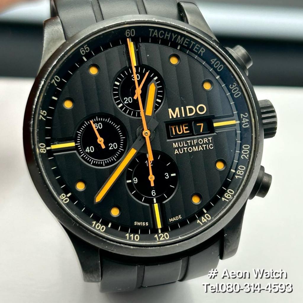 Mido multifort Automatic Chronograph Black Dial 44mm. | Shopee Thailand