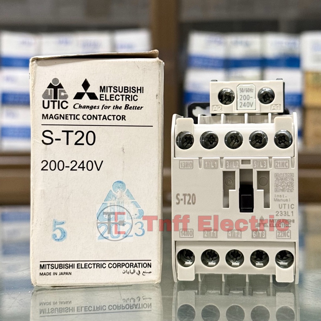 Mitsubishi S-T20 (คอยล์ 24V, 48V, 110V, 220V, 380V) แมกเนติก คอนแทคเตอร์ (1NO + 1NC) | Shopee ...