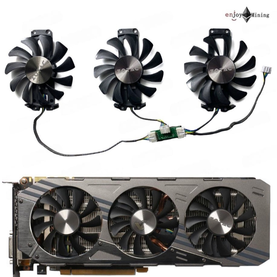 พัดลมการ์ดจอ ZOTAC GTX 970 980 AMP Edition graphics card cooling fan ...