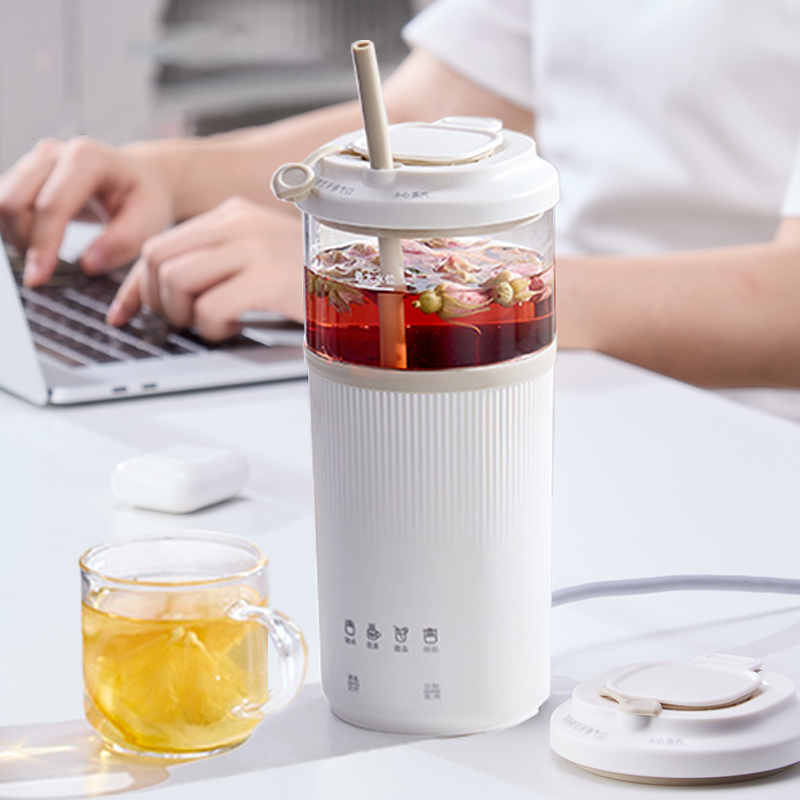 KAWU 500มล กาต้มน้ำไฟฟ้าแบบพกพา 304 สแตนเลสเกรดอาหาร อุ่นร้อนเร็ว ถ้วยร้อนอัจฉริยะสำหรับเดินทาง ...